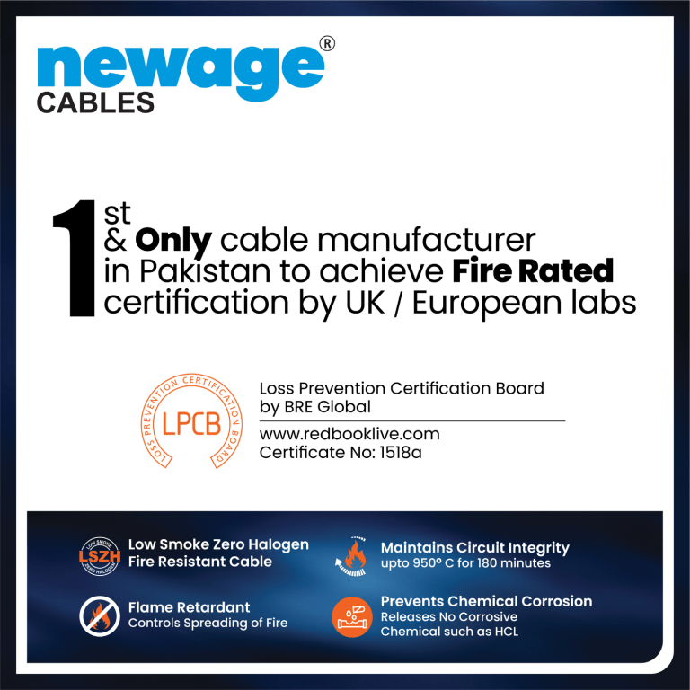 Newage Cables Achieves Landmark LPCB Certificationfor Unmatched Fire Safety